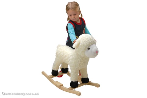 Jip Schommelschaap wit | Schommelpaard.be